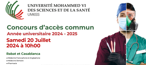 L’UM6SS organise son concours d’accès commun 2024-2025 | Etudiant.ma